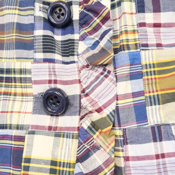 J. Crew | Jackets & Coats | J Crew Madras Plaid Jacket Size 4 | Poshmark